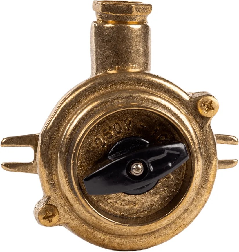 Otočný retro vypínač z mosazi BRASS AN1