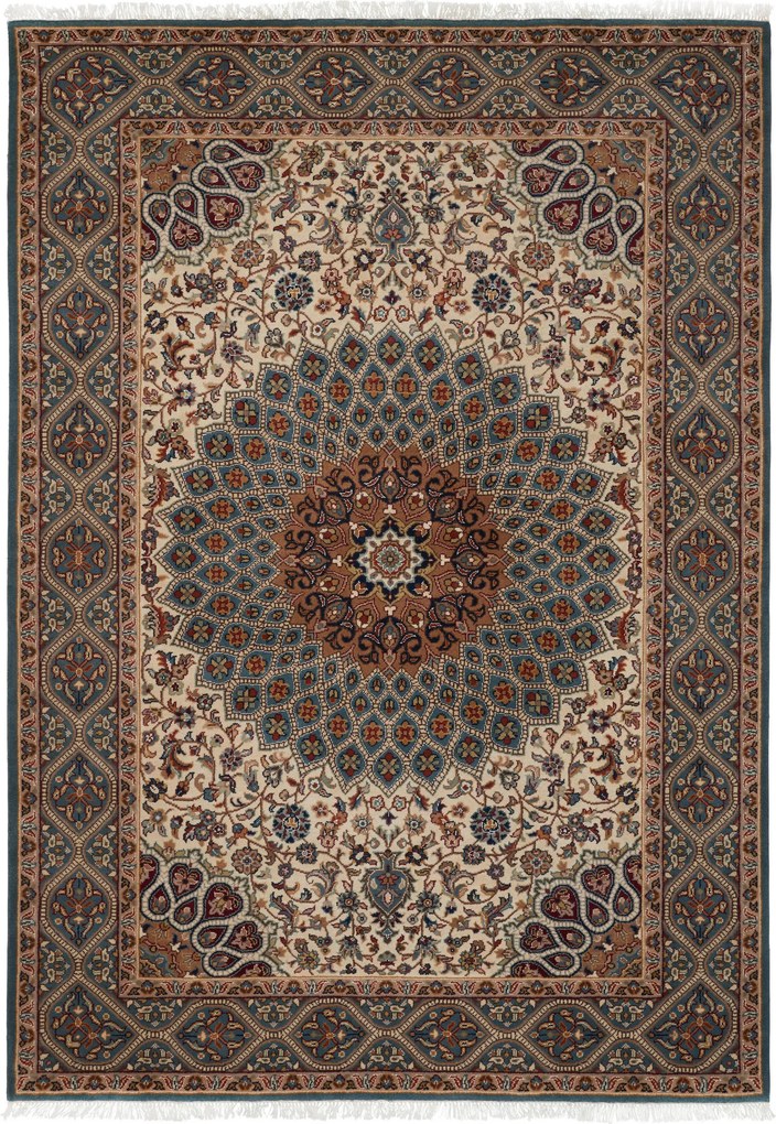 XXXLutz ORIENTÁLNÍ KOBEREC, 140/200 cm modrá, krémová Cazaris - Orientální koberce - 004345088761