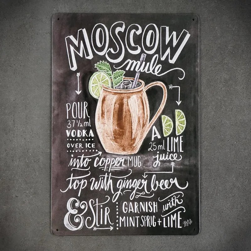 Kovová cedule Moscow Mule