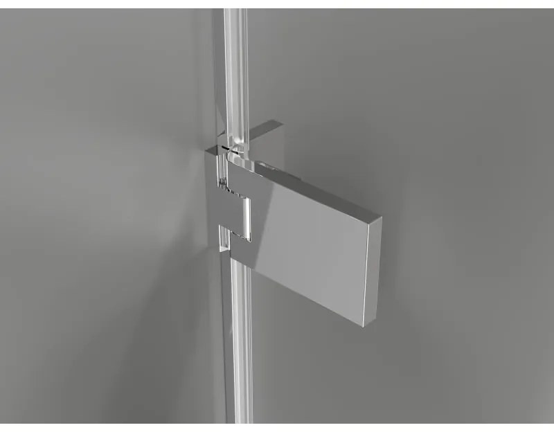 Mexen Lunar-F L skládací sprchový kout pravý 100 x 80 cm, 8mm čiré sklo, chromový profil, 836L-100-080-01-00-P