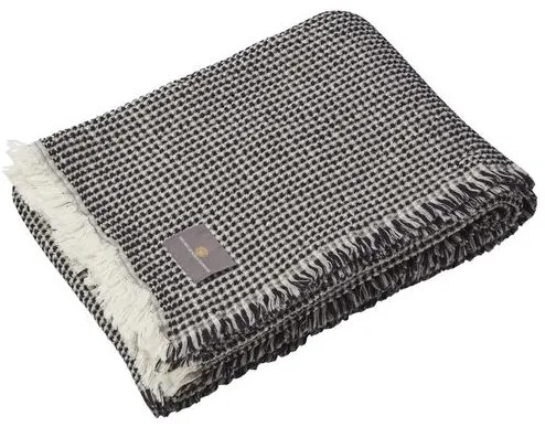 Georg Jensen Damask Pléd WAFFLE Black 130 x 180 cm