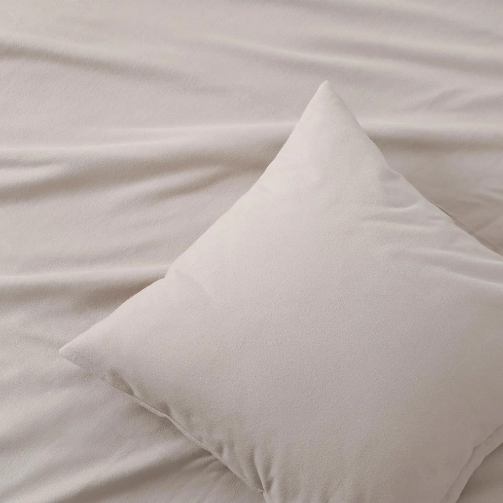 Goldea flanelový povlak na polštář - latte 50 x 70 cm