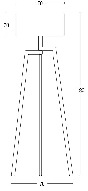 Zambelis 1488 stojací lampa dřevo/černá, 1xE27, 180cm