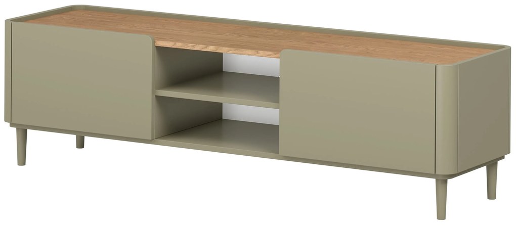 TV stolek Elivo 170 cm na nožkách - eukalyptus / dub baltic dune