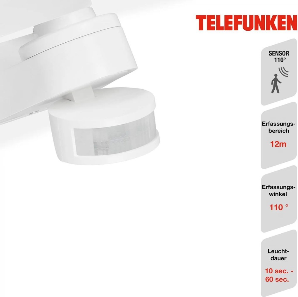 TF 315106TF TELEFUNKEN LED venkovní svítidlo 25 cm 2x15W 1550lm bílé - BRILONER