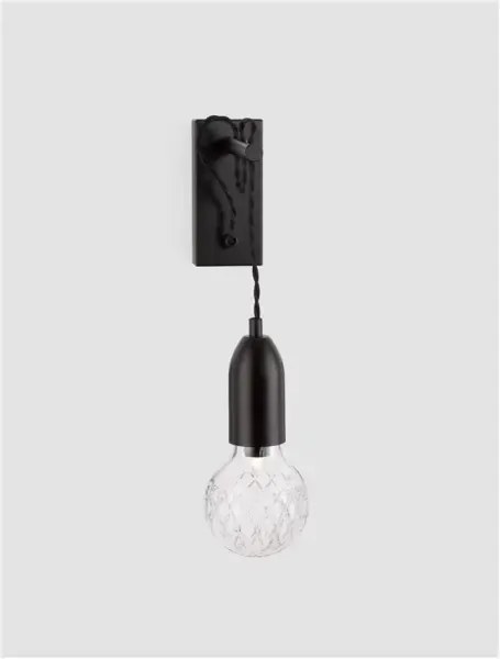 Designové nástěnné svítidlo Věda 95 černé