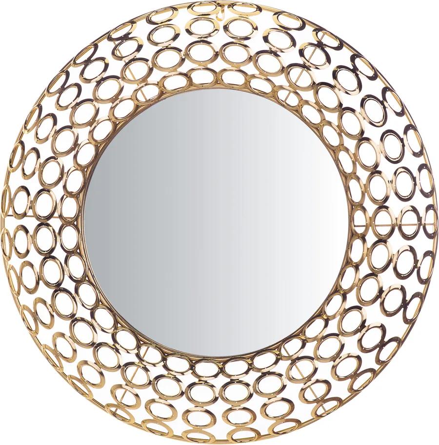Nástěnné zrcadlo ø80 cm zlaté BOURDON