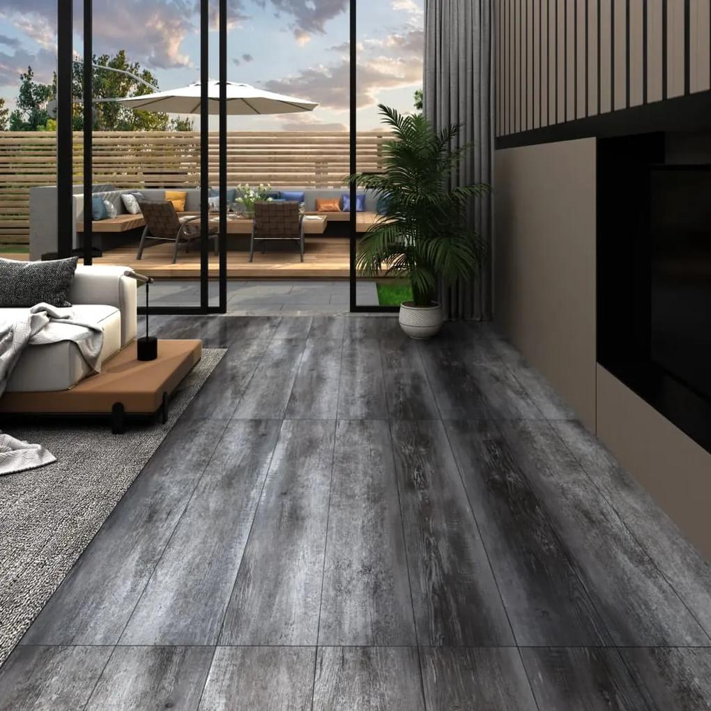 330190 vidaXL Samolepicí podlahová krytina PVC 5,21 m² 2 mm lesklá šedá