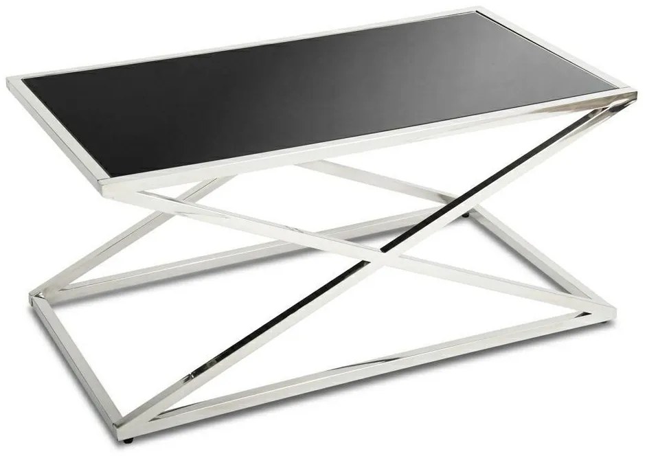 DekorStyle Konferenční stolek Saliba stříbrný