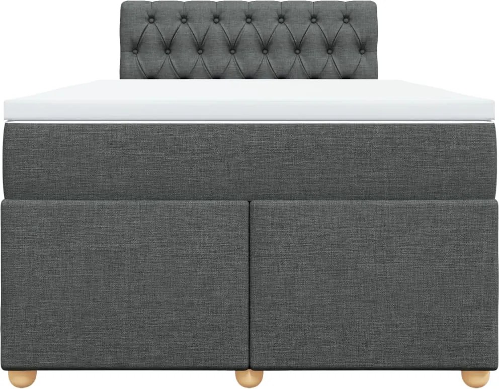 Box spring postel s matrací tmavě šedá 120x190 cm textil 3286627