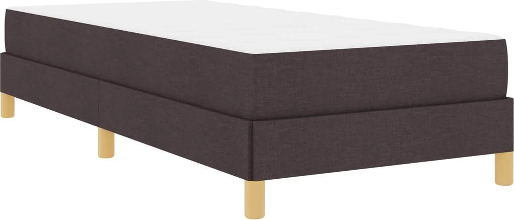 Postel s boxspringem s matrací Tmavě hnědá 90 x 190 cm textil 3398531