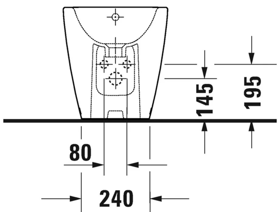 Duravit D-Neo - Stojící bidet 370 x 650 mm, bílá 2294100000