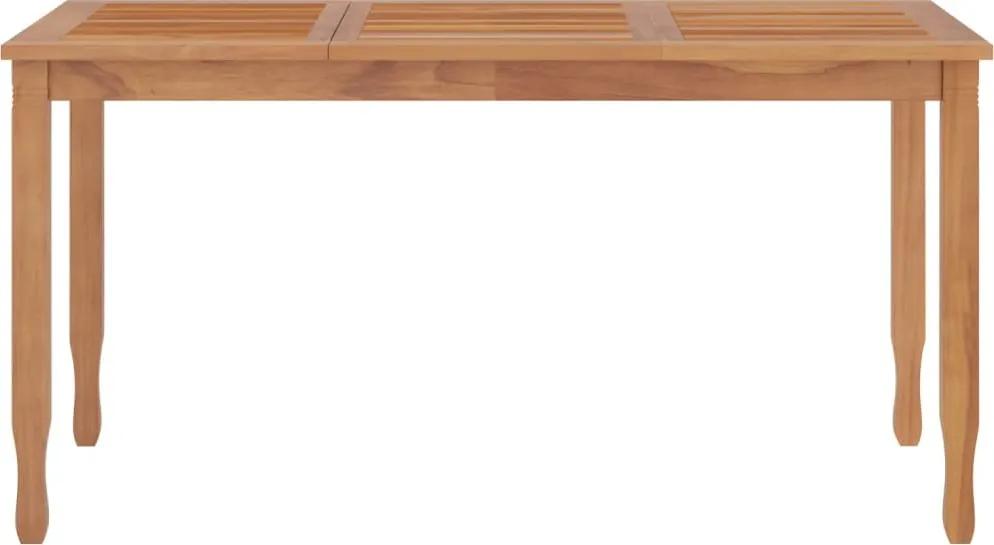 vidaXL 5dílný zahradní jídelní set masivní teakové dřevo [3155773] Barva: Krémová bílá