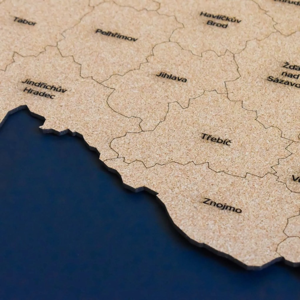 DUBLEZ | Korková mapa okresů Česka | Obraz