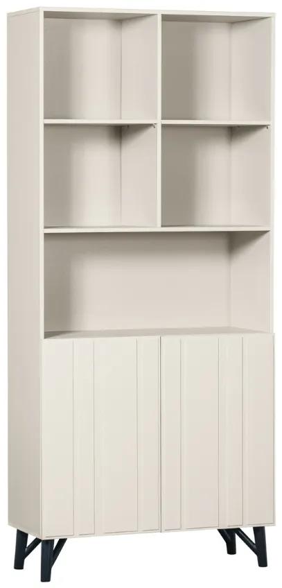 OnaDnes -20% Hoorns Bílá dřevěná knihovna Rellim 200 x 90 cm
