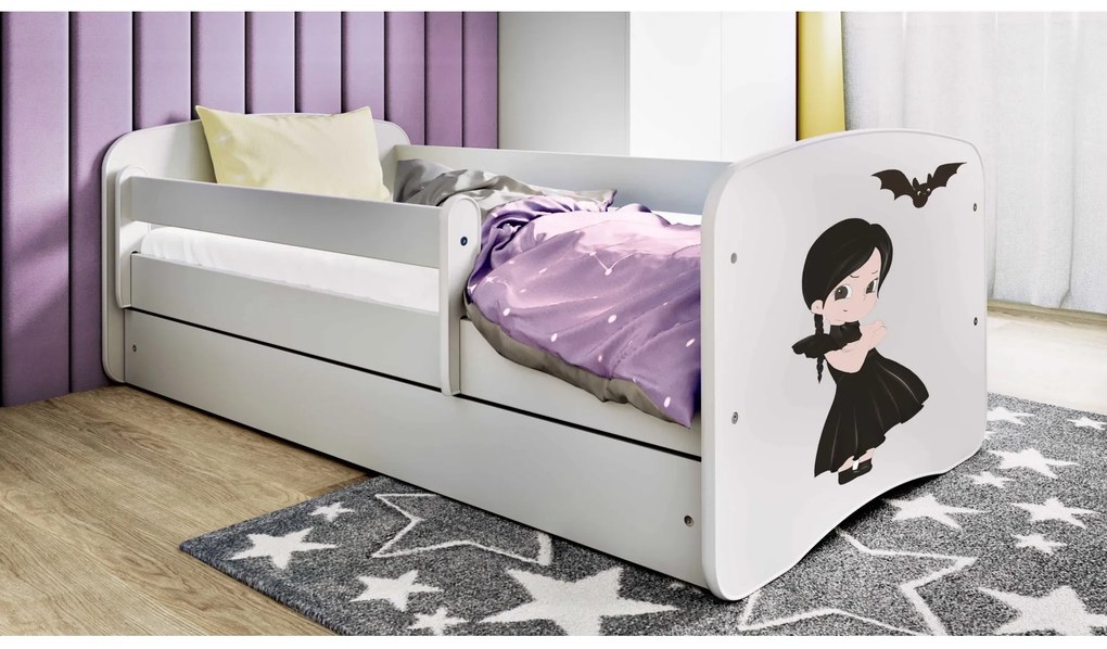 Dětská postel Babydreams temná princezna bílá