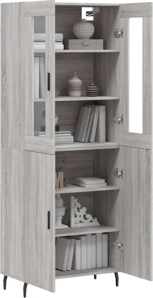 Skříň highboard šedá sonoma 69,5 x 34 x 180 cm kompozitní dřevo 3198231