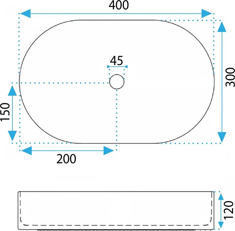 Rea, Umyvadlo na desku REA Vanda 40 Mini, REA-U3536