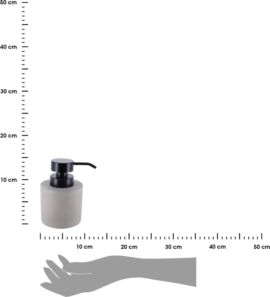 Dávkovač mýdla Signature, šedá/s černými prvky, 320 ml