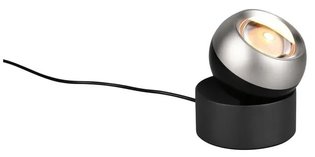 Černá/ve stříbrné barvě LED stolní lampa (výška 14 cm) Orbit – Trio Select