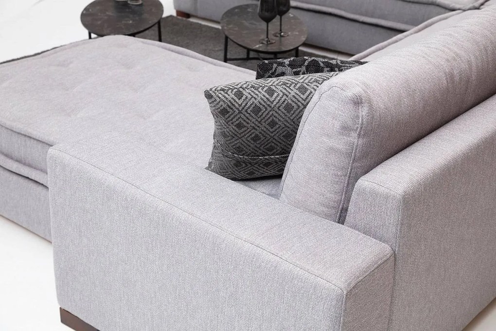 Designová rohová sedačka Wilano 350 cm světle šedá