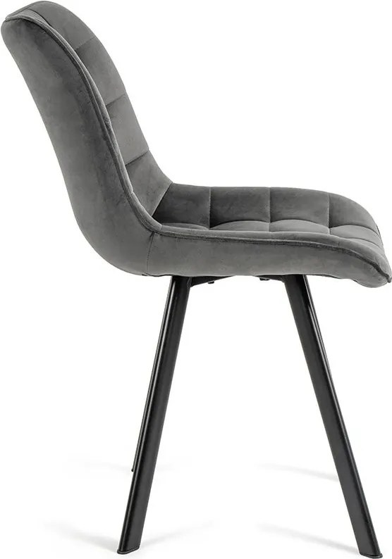 Vikio Jídelní set pro 6 osob 140x90 cm dub, šedá samet VJS114-61S-S