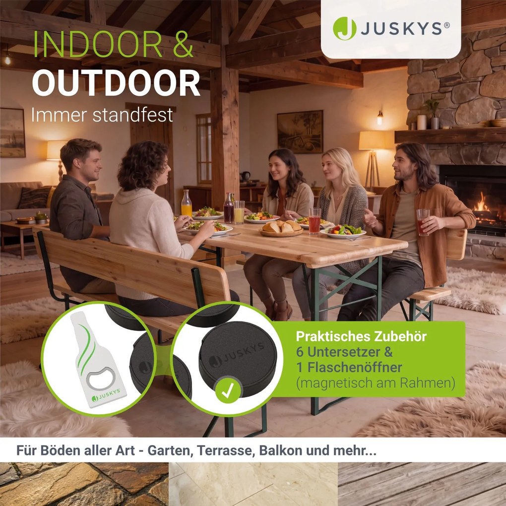 Juskys Skládací pivní set Kempten pro 8 osob