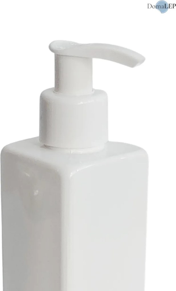 Dávkovač na mýdlo 250 ml bílý s bílou pumpičkou LUNA