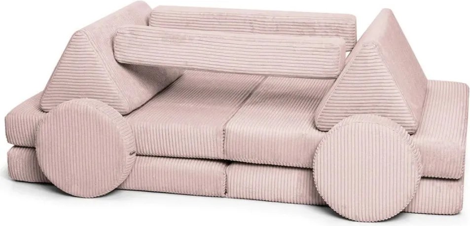 Velký multifunkční skládací bunkr z manšestru SOFA PURE Zvolte barvu: Hnědá/Krémová