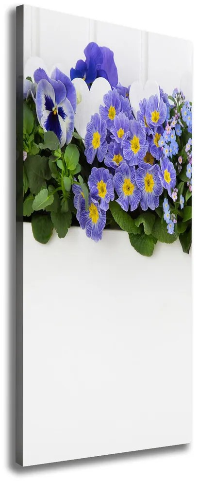 Wallmuralia Foto obraz na plátně Fialové květiny 50x125 cm