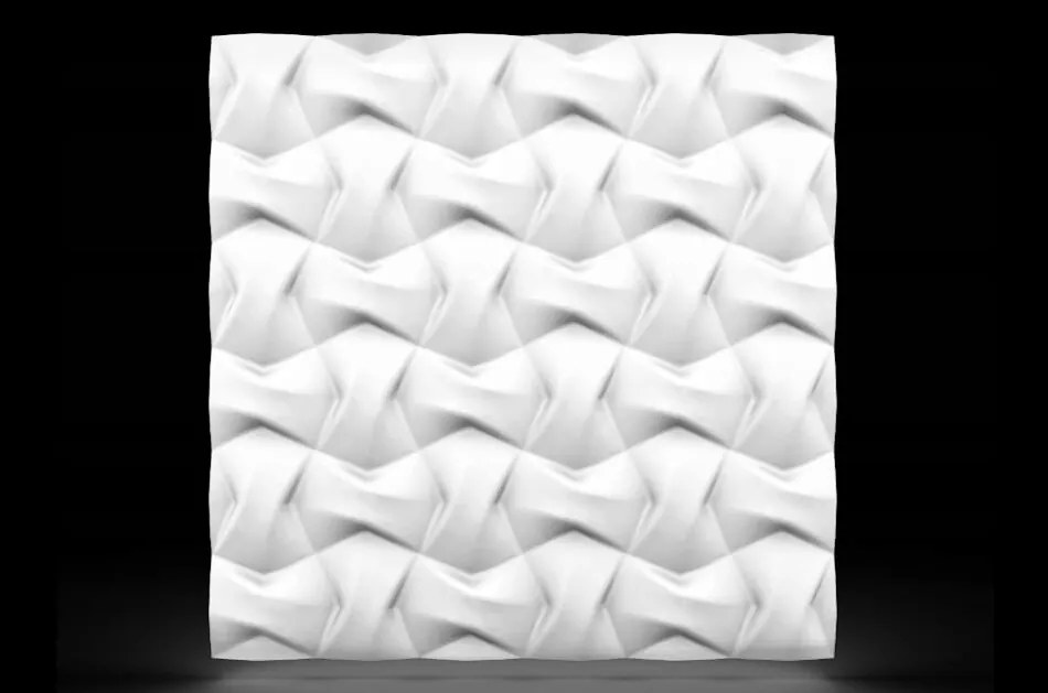 Polystyrénový 3D obkladový panel 60 x 60 cm Luk bílý