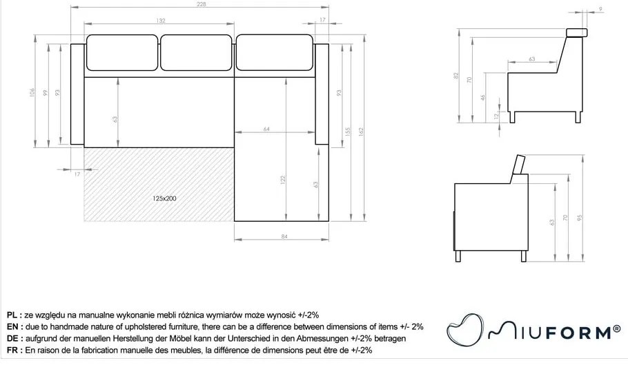 Světle hnědá sametová rozkládací rohová pohovka (levý roh) Sweet Harmony – Miuform