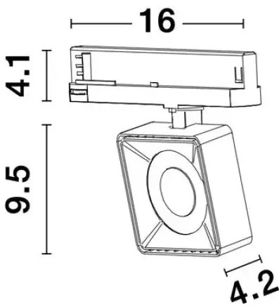 Lištové svítidlo Roler Square bílé