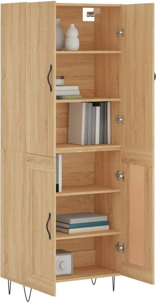 Skříň highboard dub sonoma 69,5 x 34 x 180 cm kompozitní dřevo 3198076