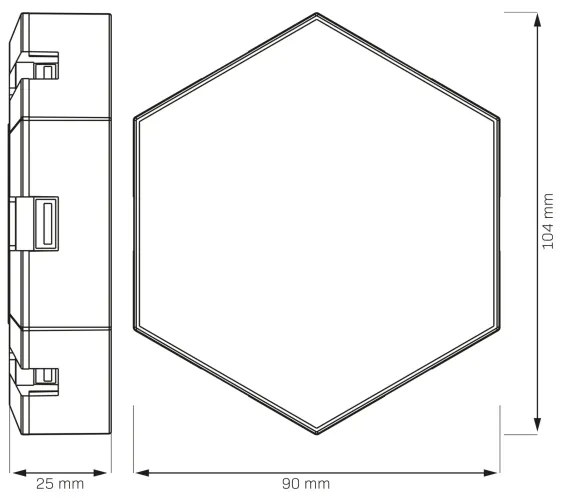 LED RGBW Stm nástěnné dekorační svítidlo MAYA LED/1W/230V + dálkové ovládání