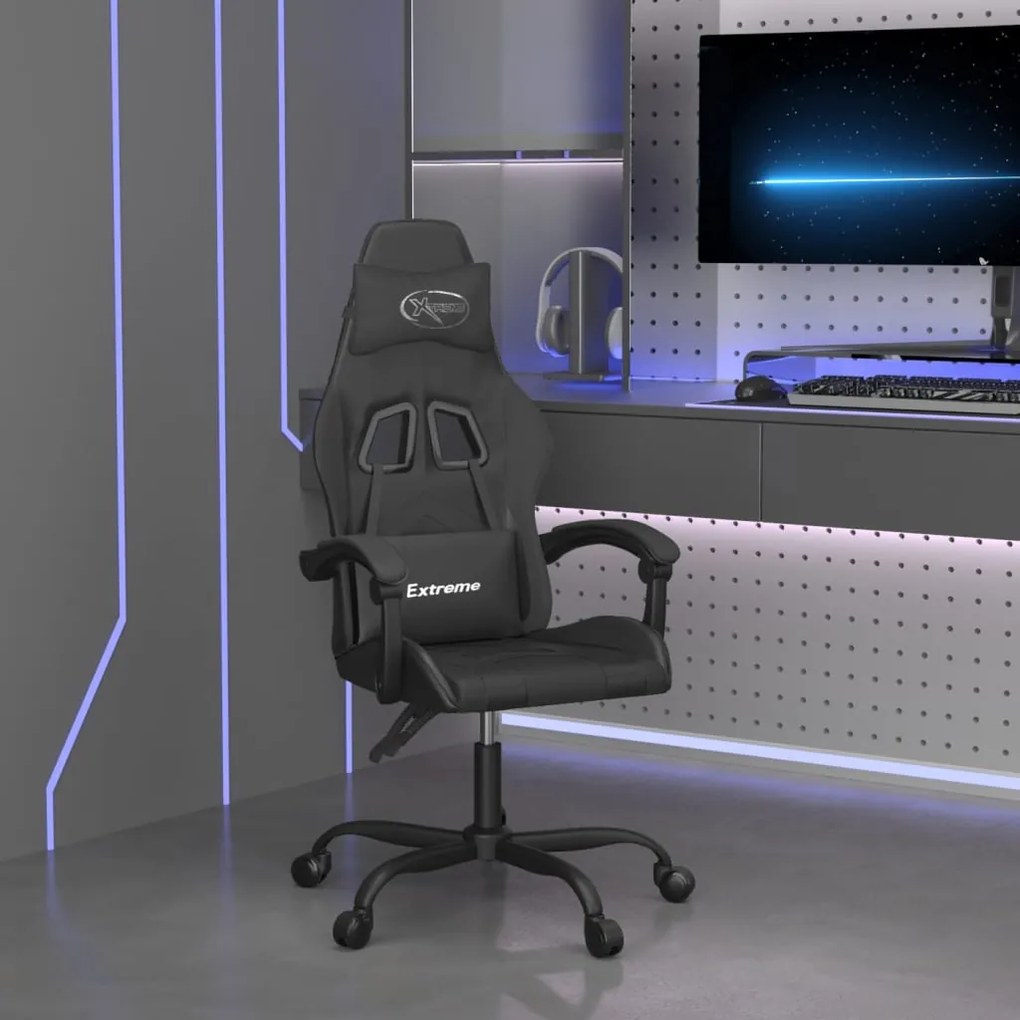Herní židle černá umělá kůže 3143898