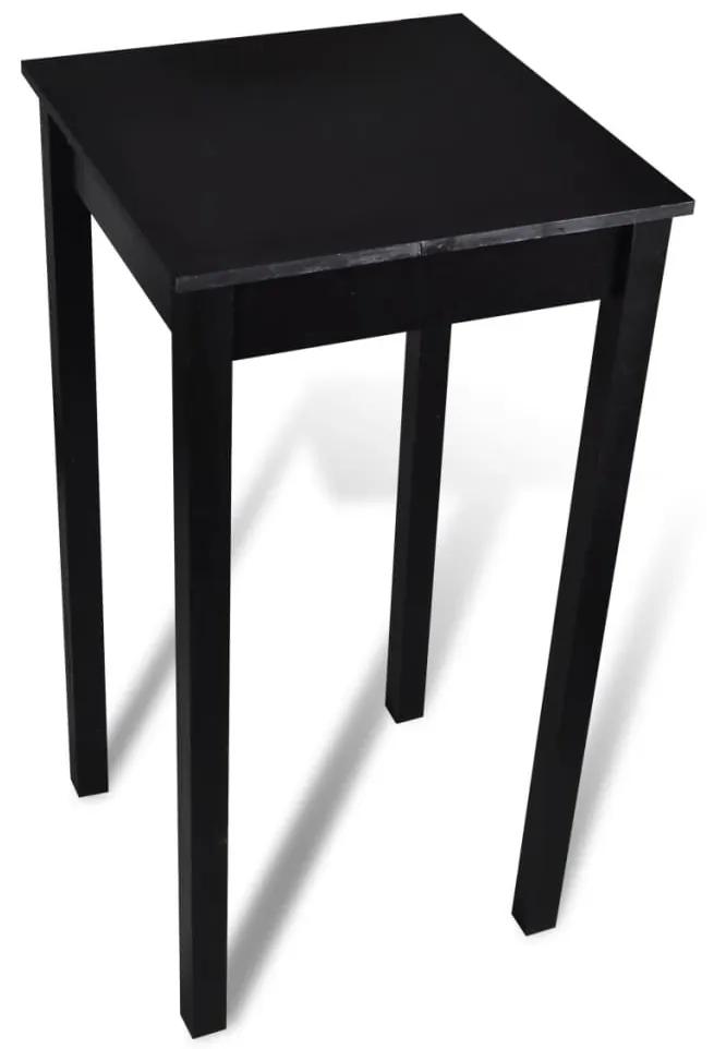 vidaXL Barový stůl MDF černý 55 x 55 x 107 cm