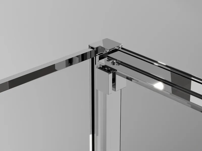 Mexen Exo, posuvná sprchová kabina, dveře 85 cm + boční stěna 95 cm, transparentní sklo, chrom, 8153-085-095-01-00