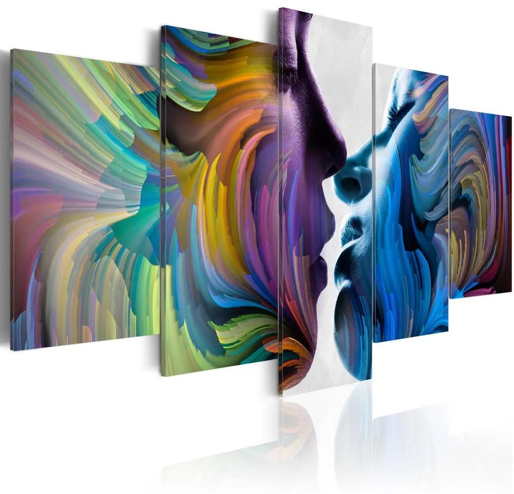 Obraz na plátně Bimago - Kiss of Colours 100x50 cm