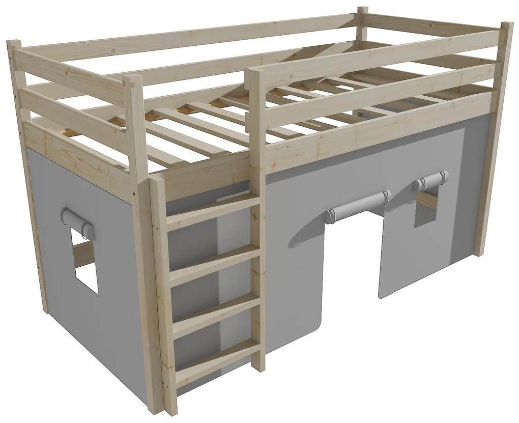 Vomaks Patrová zvýšená postel ZP 002 Rozměr: 80 x 180 cm, Barva: surové dřevo