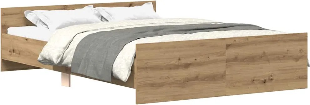 Rám postele bez matrace Řemeslnický dub Dřevěné konstrukce 3328741