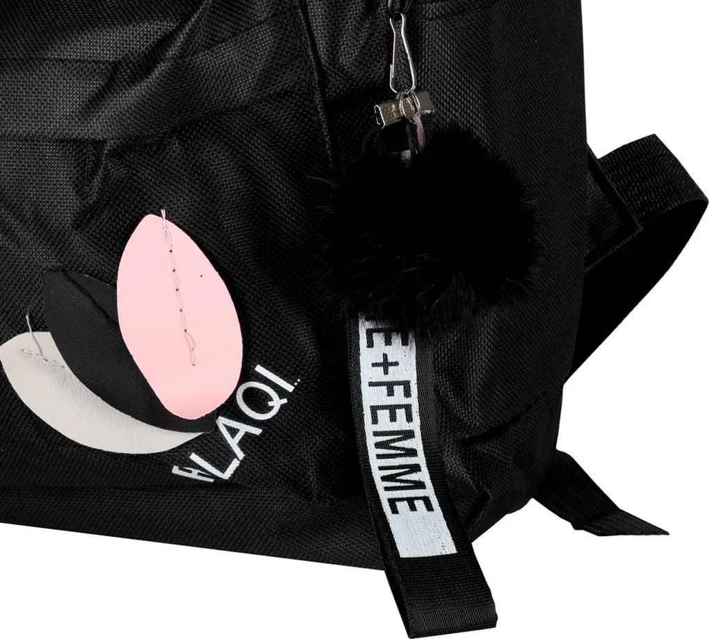 Jednokomorový školní batoh pro děti, černý