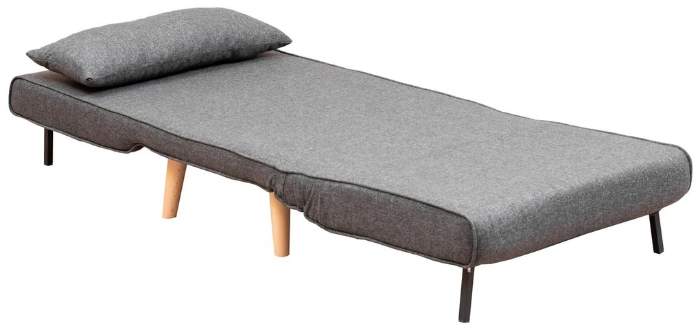 Hanah Home Rozkládací křeslo FOLDE tmavě šedé