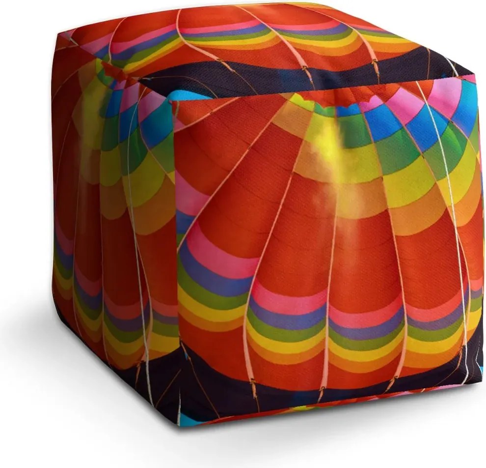 Sablio Taburet Cube Horkovzdušný balon - 60x60x60 cm