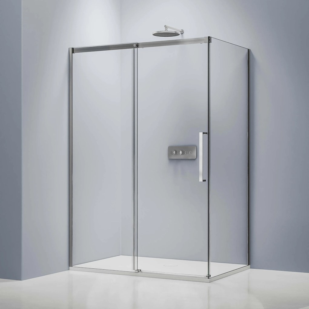 Sprchový kout DX906 FLEX chrom - posuvné dveře Soft-close - ESG 8 mm sklo nano - různé šířky