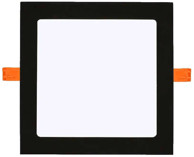 LEDSVITI OT-S01-18-DW Černý vestavný LED panel 18W čtverec 225x225mm denní bílá