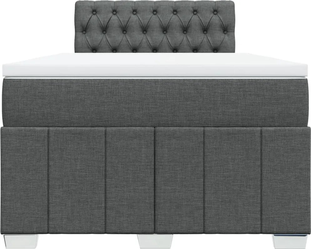Box spring postel s matrací tmavě šedá 120x190 cm textil 3289315