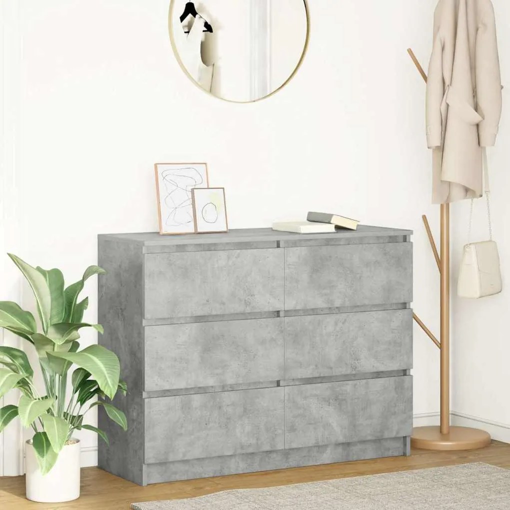 Příborník betonově šedý 100x35x76 cm Dřevěné konstrukce 3328501