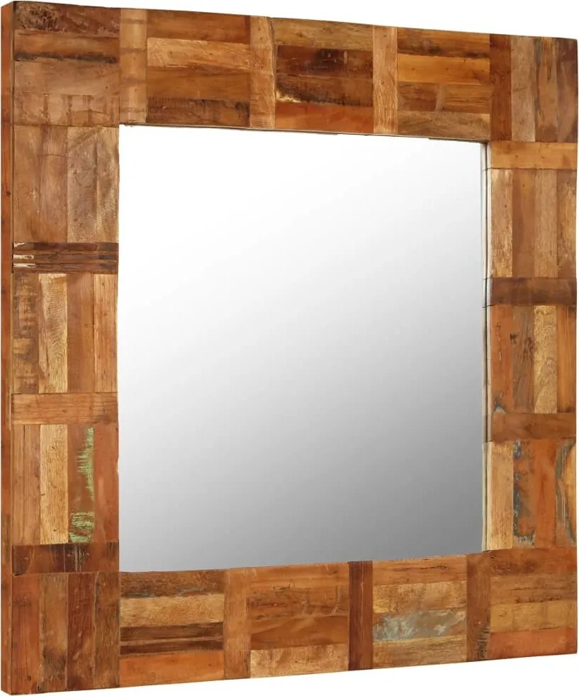 vidaXL Nástěnné zrcadlo masivní recyklované dřevo 60 x 60 cm [246417]