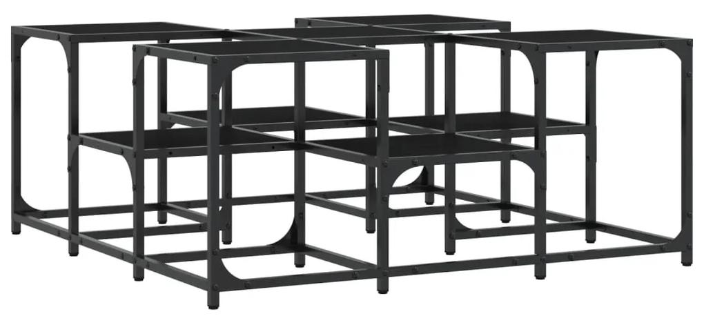 Konferenční stolek černý 91 x 91 x 40 cm kompozitní dřevo - Default Title